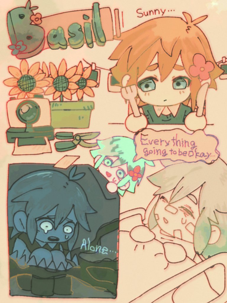 Safebooru - 2boys basil (faraway) (omori) basil (headspace) (omori ...