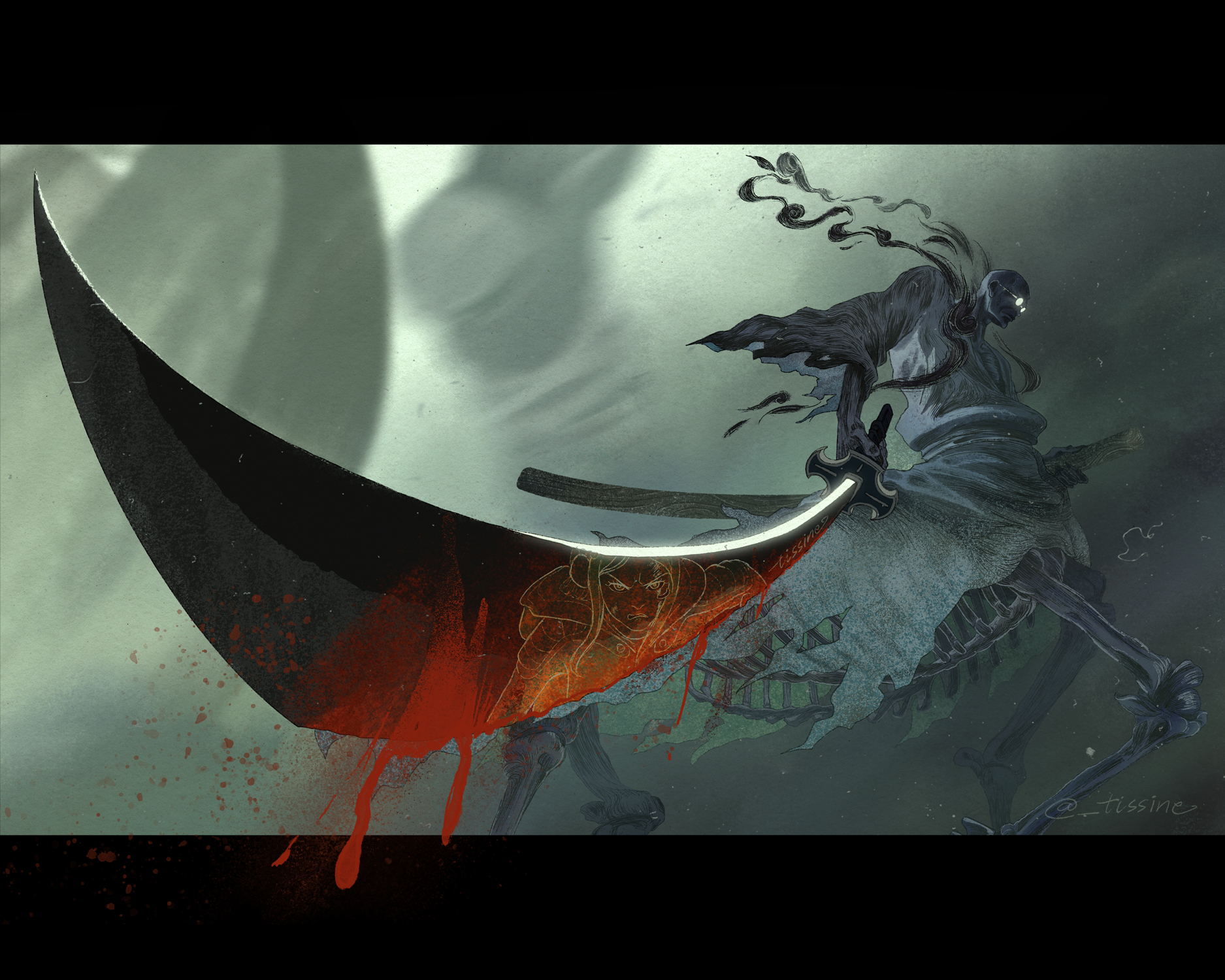 Safebooru - 1boy 1girl bald blood blood on weapon centaur closed mouth ...