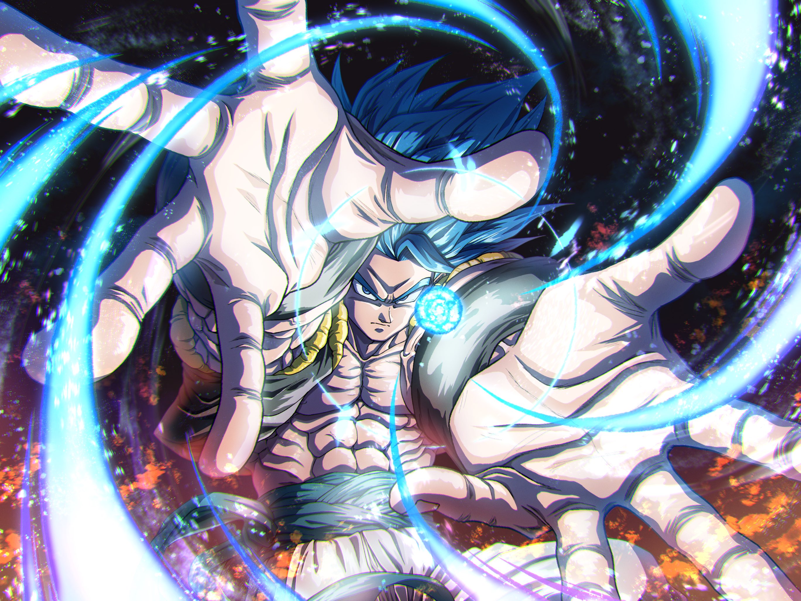 Safebooru - 1boy abs blue eyes blue hair commentary request dragon ball ...
