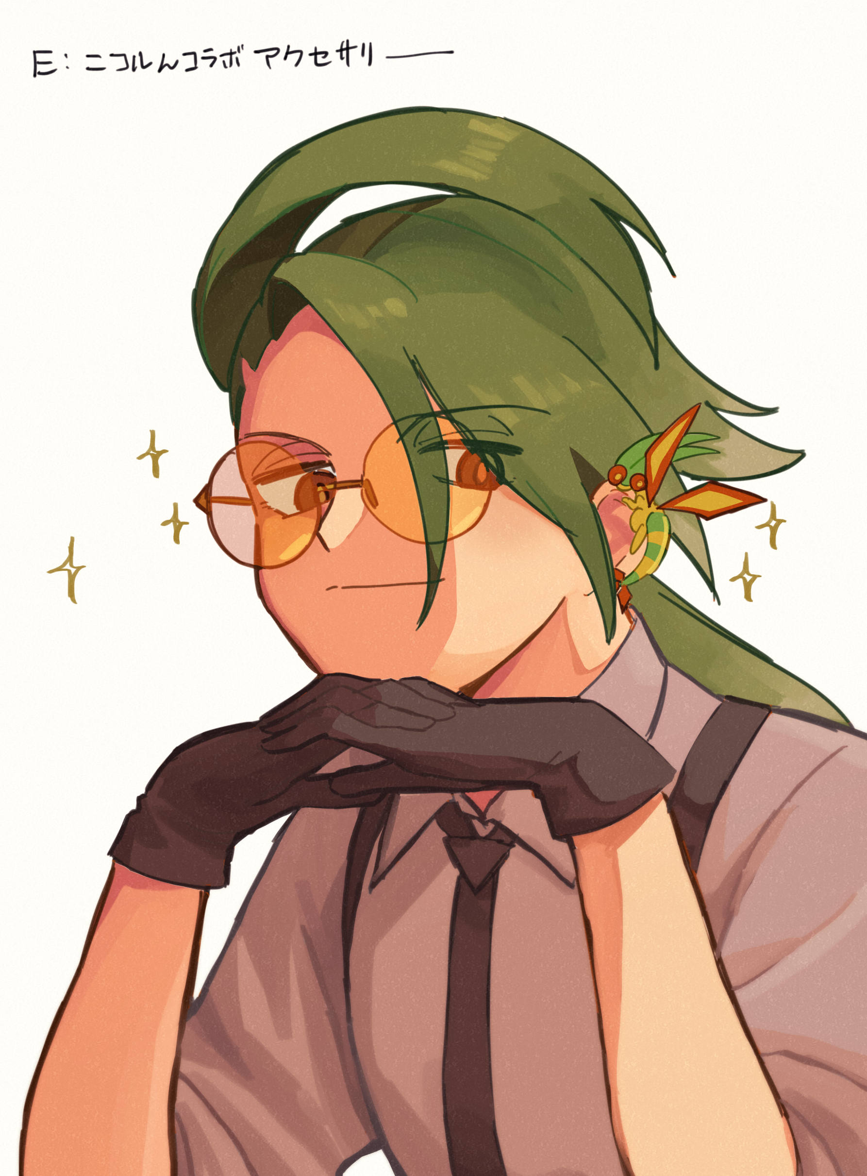 Safebooru - 1girl absurdres black necktie bright pupils brown eyes chi ...