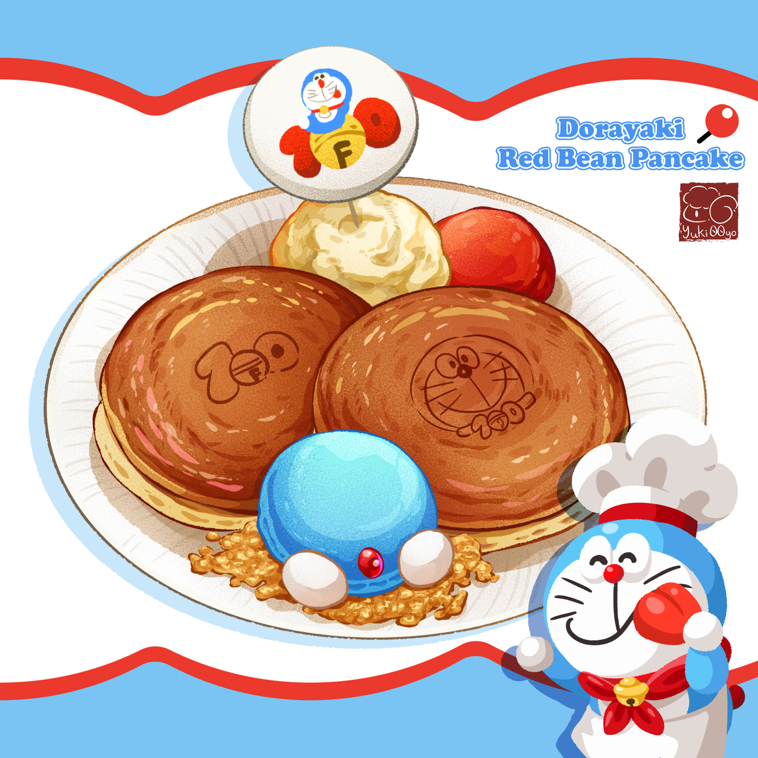 Safebooru - artist logo artist name bell chef hat doraemon doraemon ...