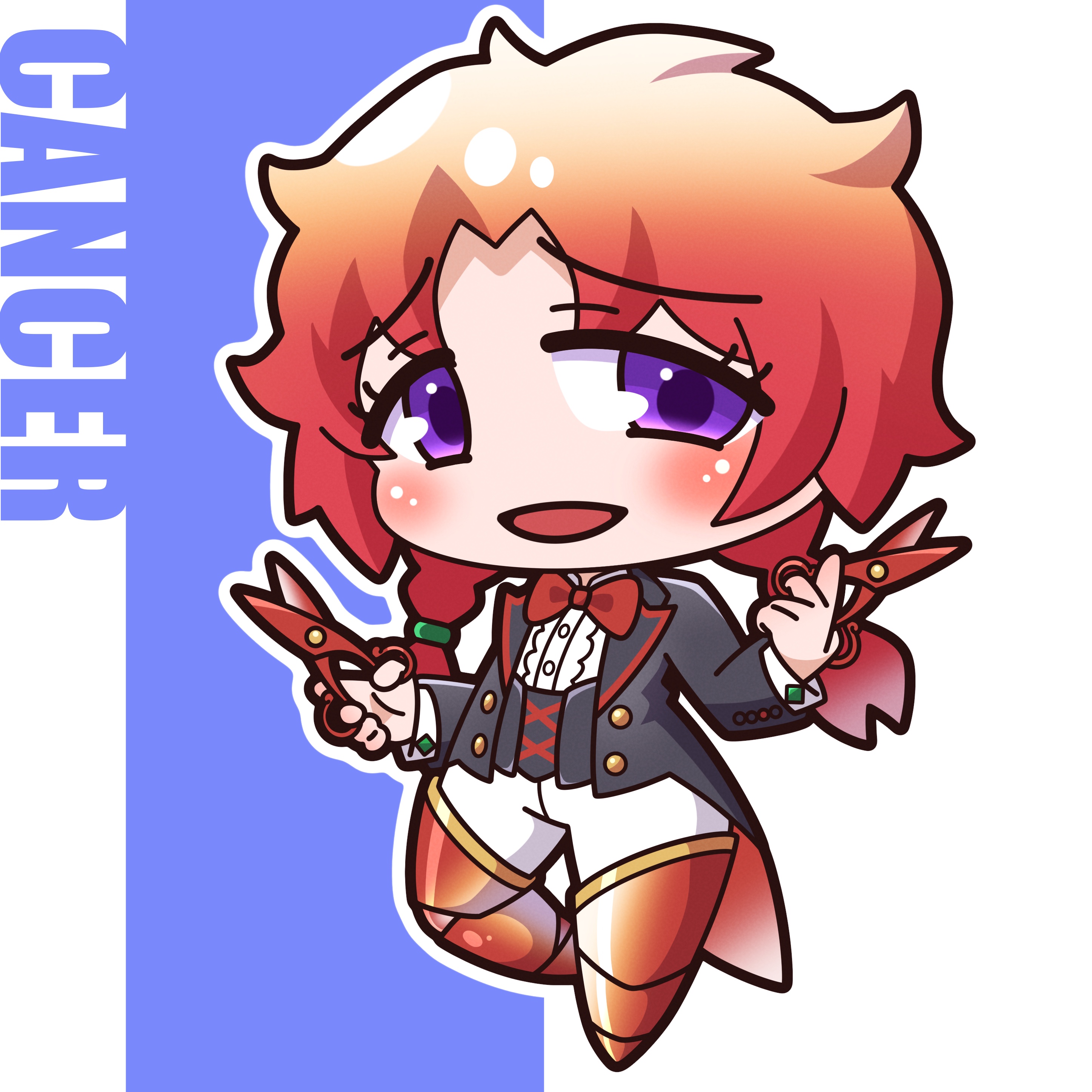 Safebooru - 1girl :d absurdres armored boots black jacket black vest ...