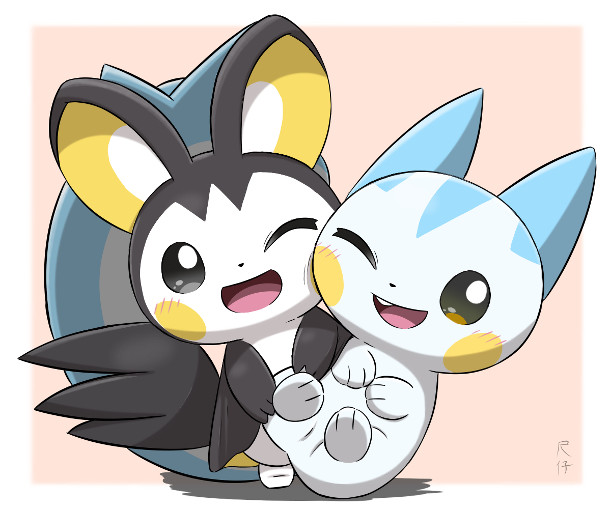 Safebooru - black eyes black fur blue fur blush blush stickers border ...