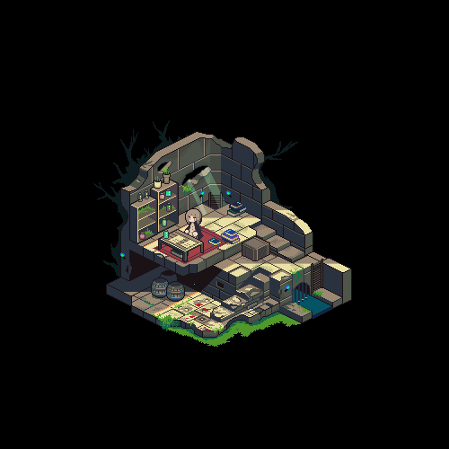 Safebooru - 1other ambiguous gender animated animated gif barrel black ...