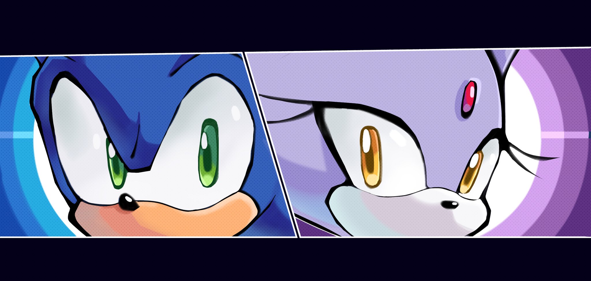 Safebooru - 1boy 1girl blaze the cat blue fur eye focus eyelashes ...