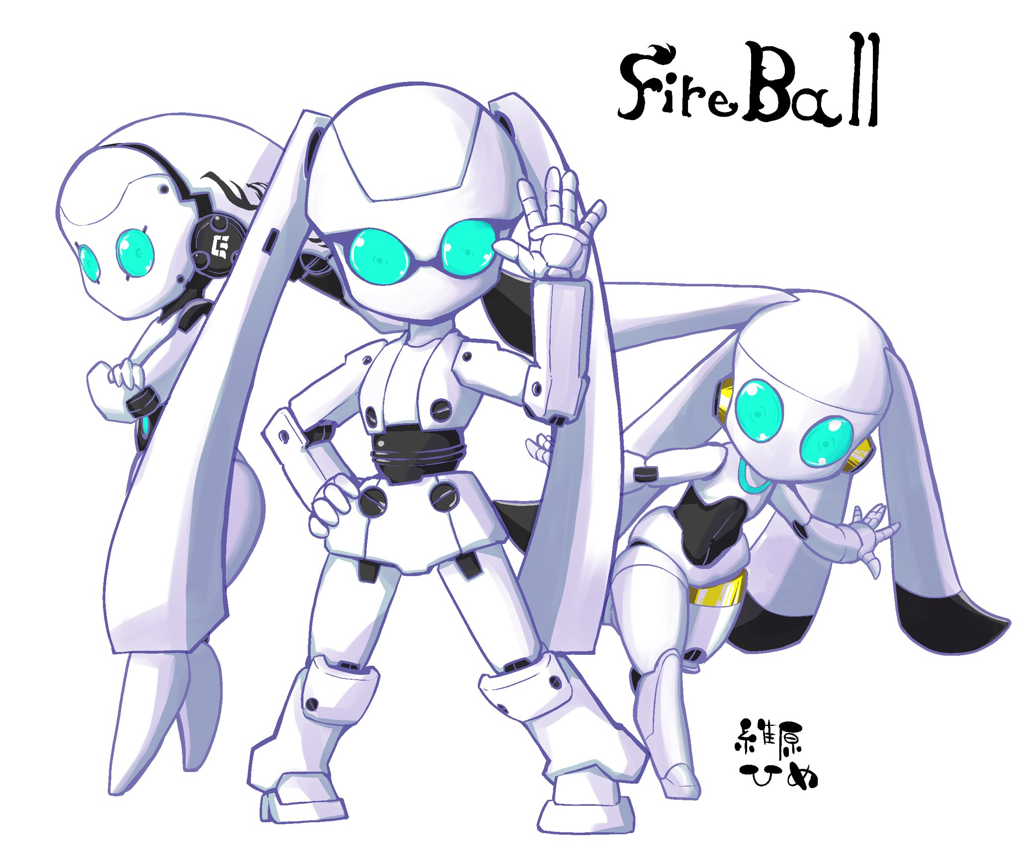 Safebooru - 3girls android blue eyes blue sclera colored sclera colored ...