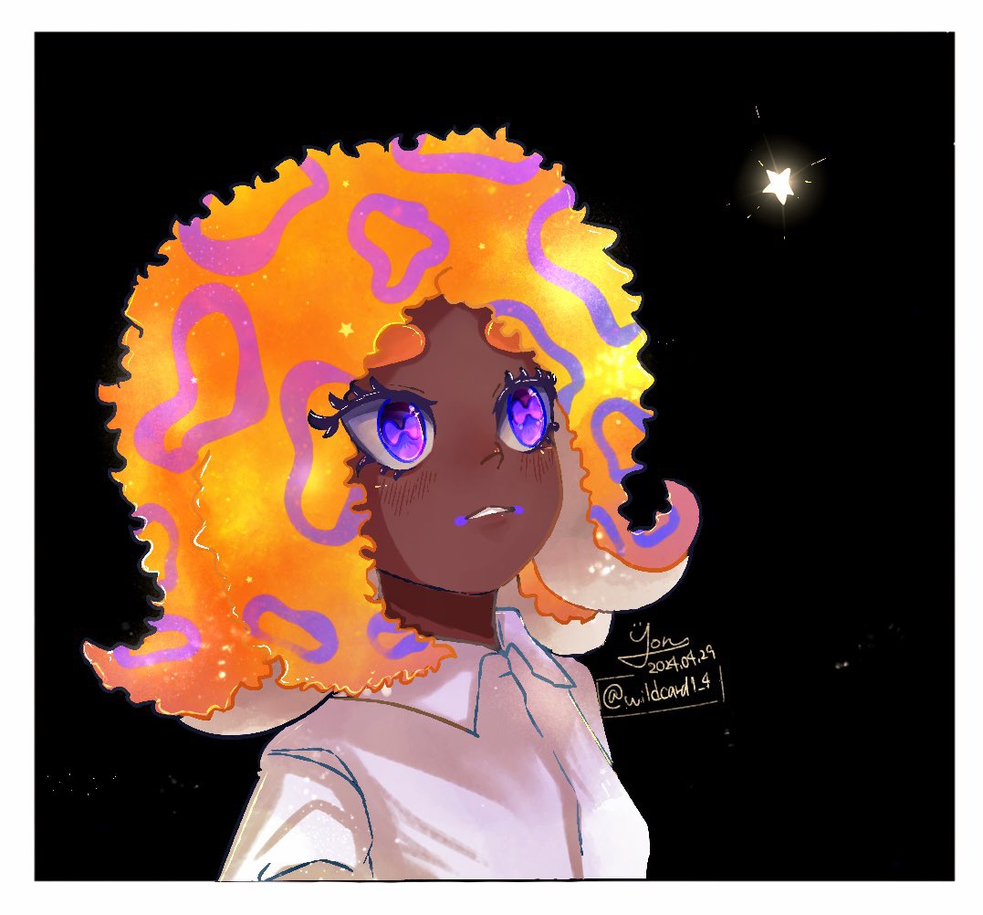 Safebooru - 1girl black background collared shirt dated orange hair ...