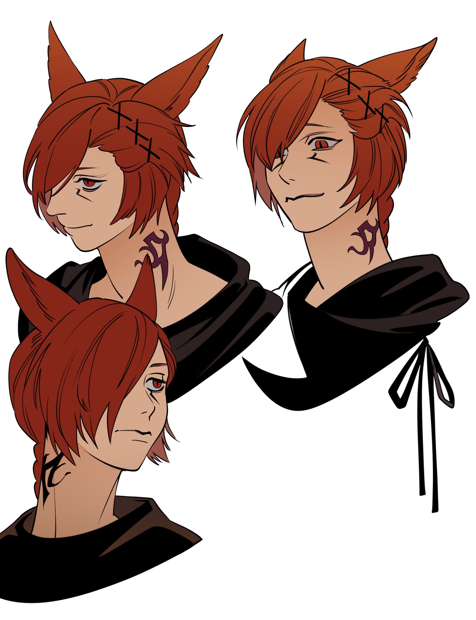 Safebooru - 1boy 5altybitter5 animal ears archon mark cat ears closed ...