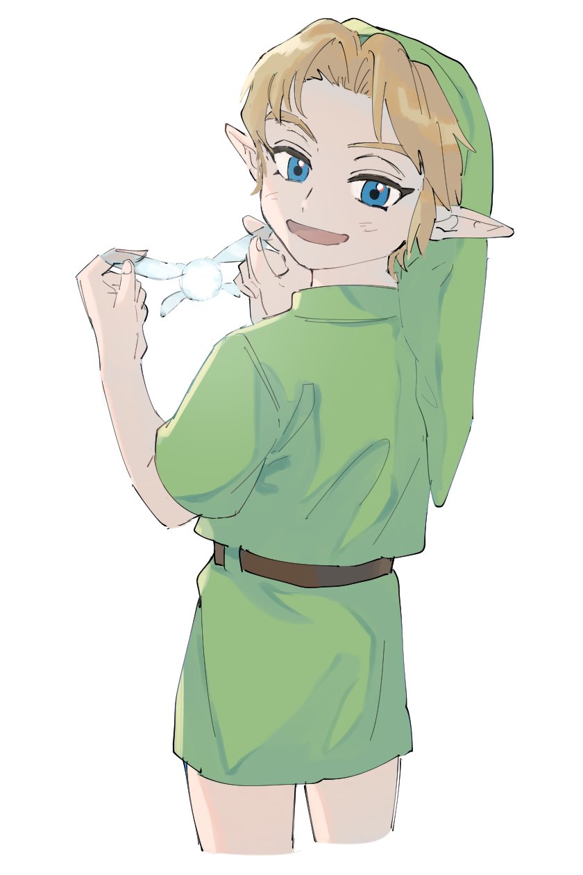 Safebooru - 1boy belt blonde hair blue eyes brown belt commentary request cropped legs fairy ...
