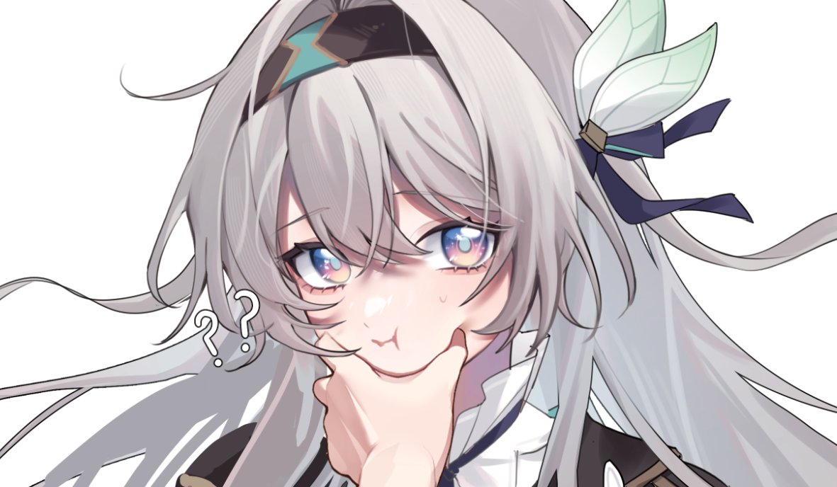 Safebooru - 1girl 1other :i ? ?? black hairband black jacket blue ribbon commentary firefly ...