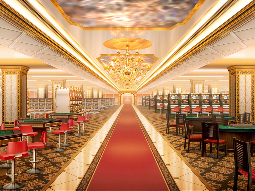 Safebooru - carpet casino chair chandelier indoors no humans original ...