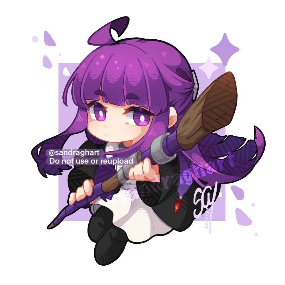 Safebooru - 1girl black robe blunt bangs chibi chibi only closed mouth ...