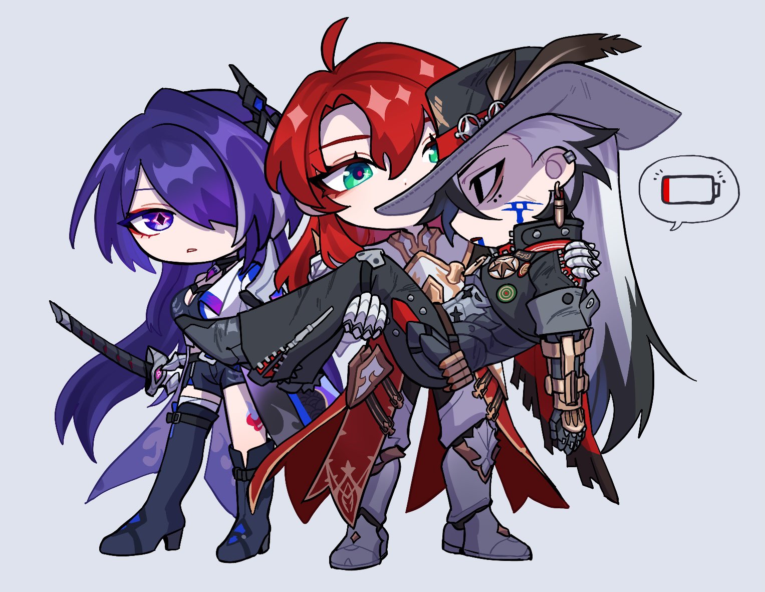 Safebooru - 1girl 2boys acheron (honkai: star rail) argenti (honkai: star rail) armor ...