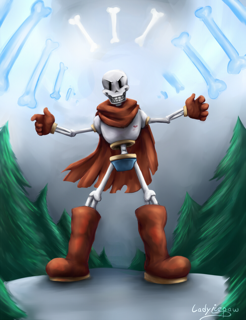 Safebooru - 1boy 2016 2d artist name blue shorts bone boots cape closed ...