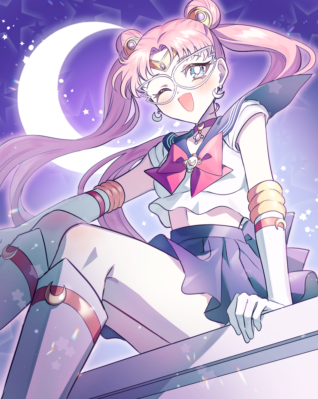 Safebooru - 1girl ;d back bow bishoujo senshi sailor moon blue bow blue eyes blue sailor collar ...