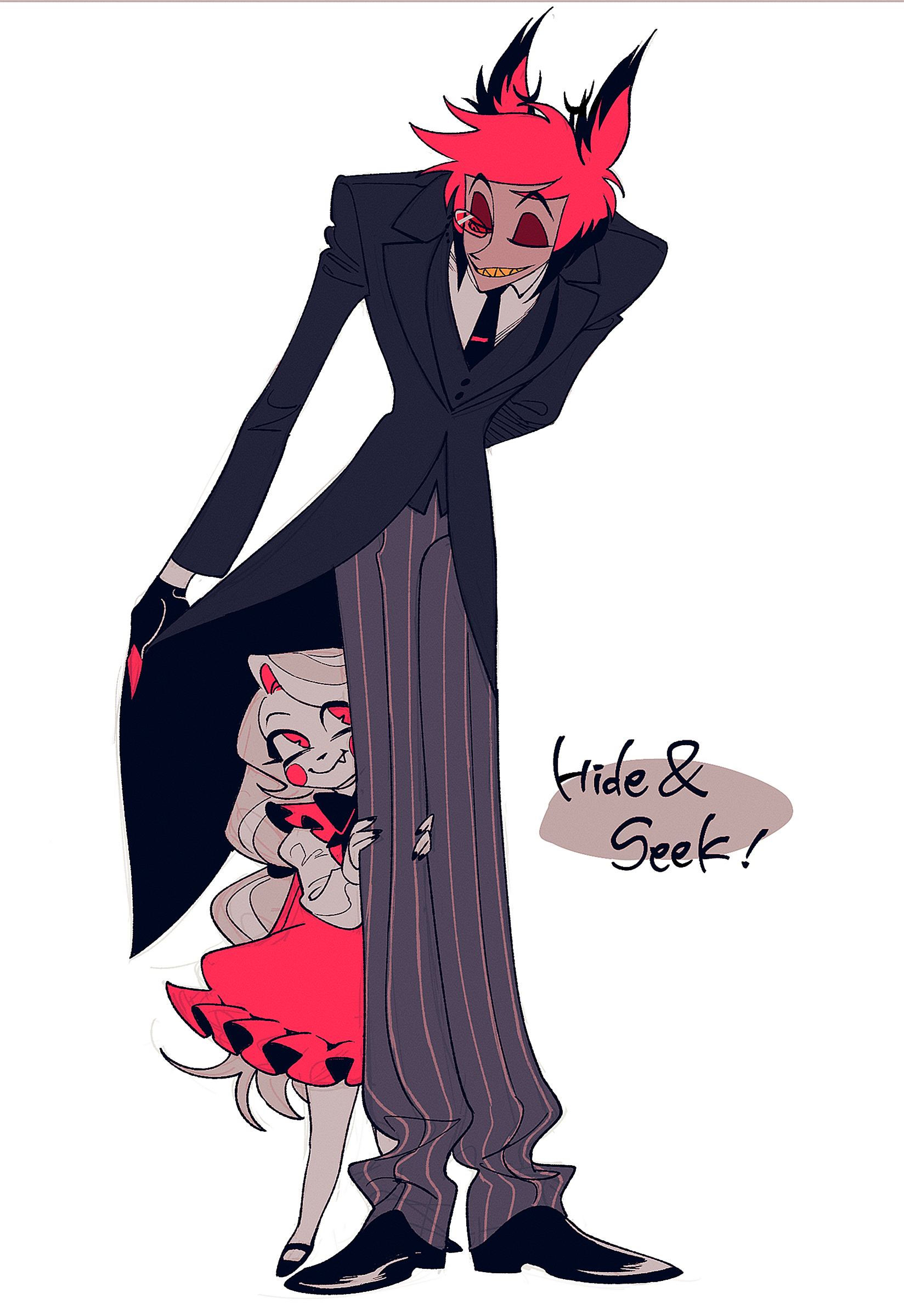 Safebooru - 1boy 1girl absurdres alastor (hazbin hotel) blonde hair ...