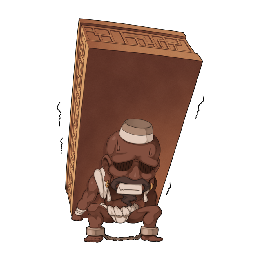 Safebooru - 1boy bald beard chain chibi chibi only clenched teeth ...