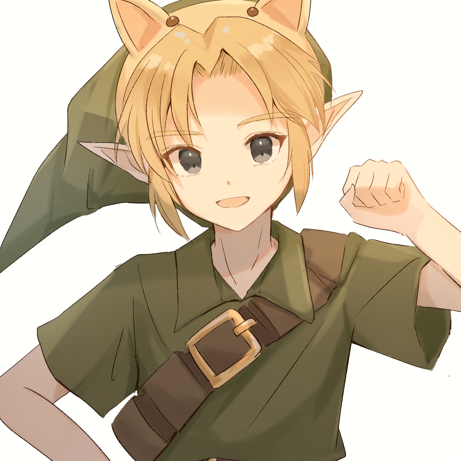 Safebooru - 1boy animal ear hairband animal ears belt belt buckle black ...