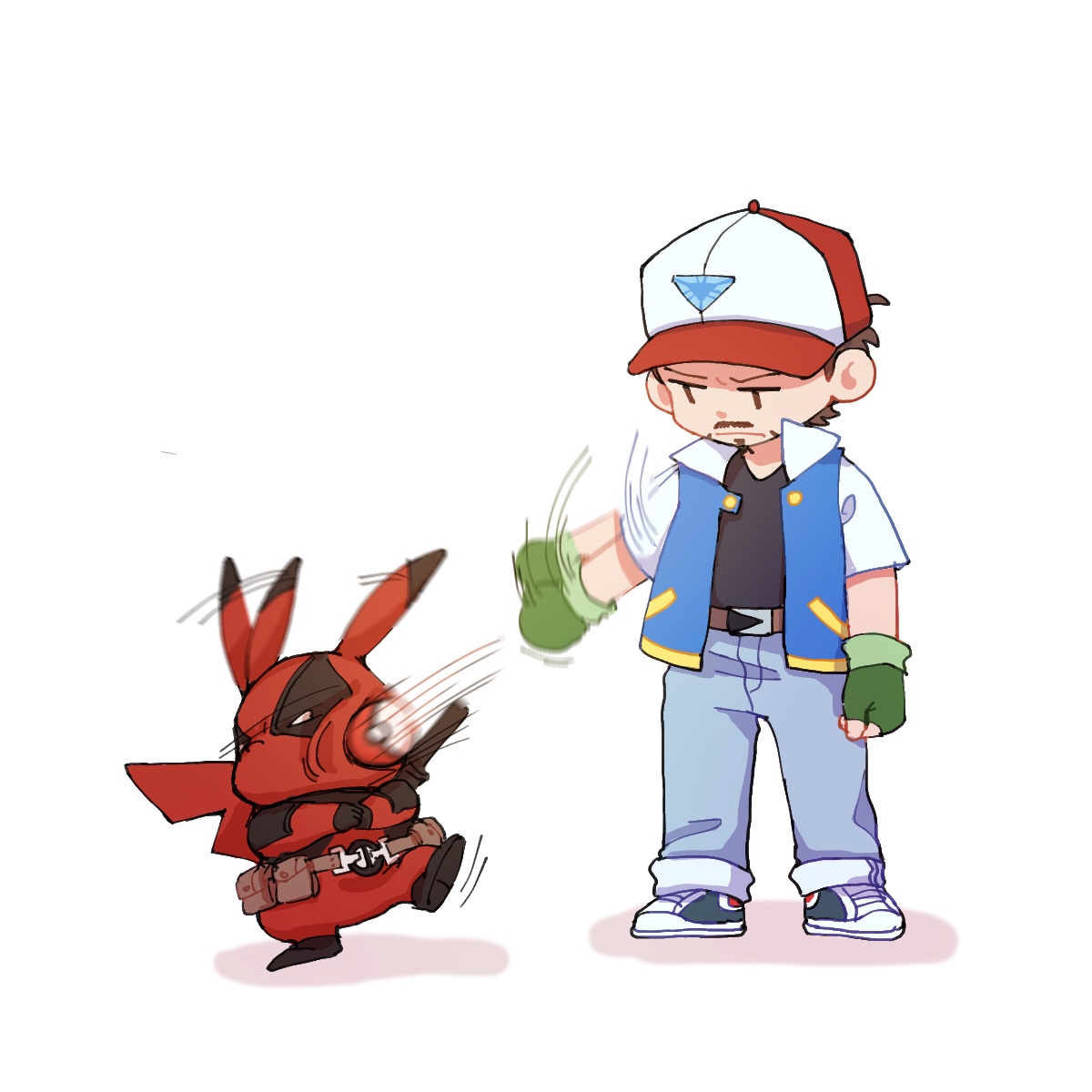 Safebooru - 2boys animal ears animification ash ketchum ash ketchum ...