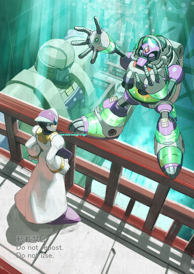 Safebooru - 2boys coat forehead jewel gate (mega man) helmet humanoid ...