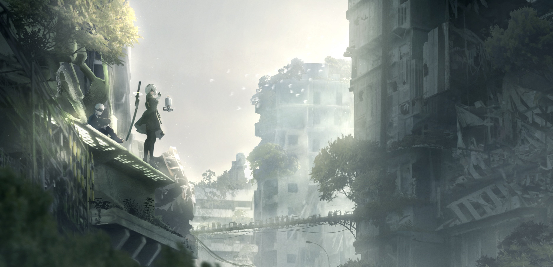 Safebooru - 1boy 1girl 2b (nier:automata) 9s (nier:automata) black ...