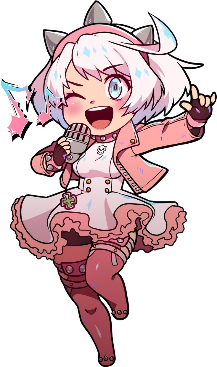 Safebooru - 1girl blue eyes chibi collar elphelt valentine fingerless ...