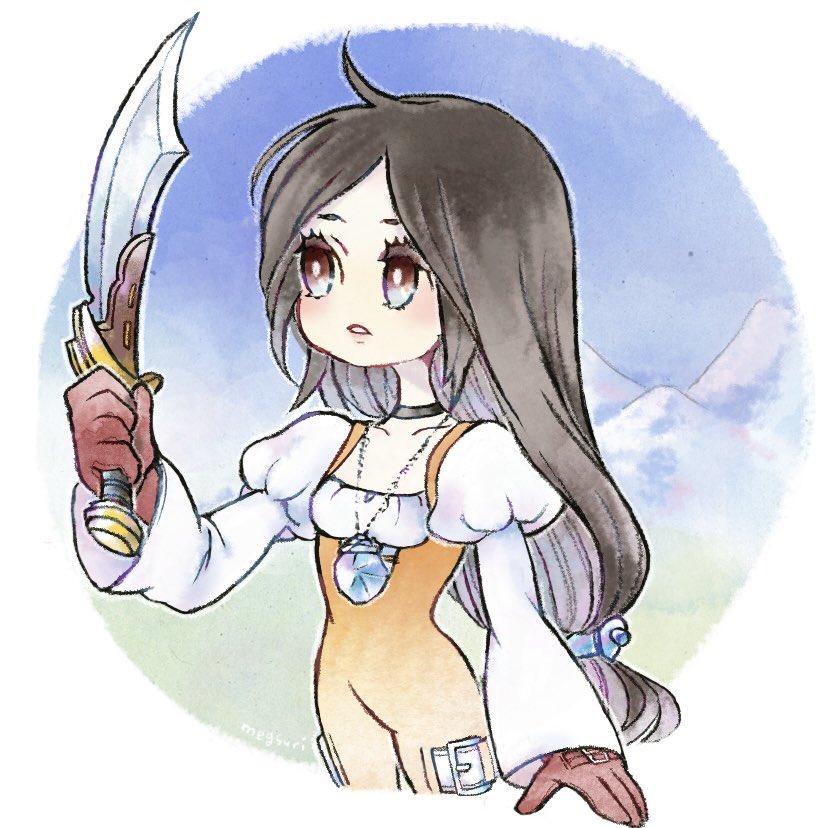 Safebooru - 1girl artist name black choker bodysuit border breasts brown eyes brown hair choker ...