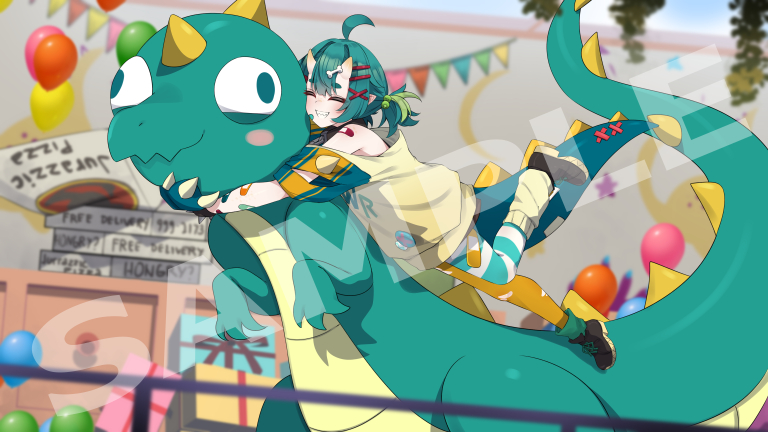 Safebooru - 1girl asymmetrical legwear balloon bandaid bandaid on ...