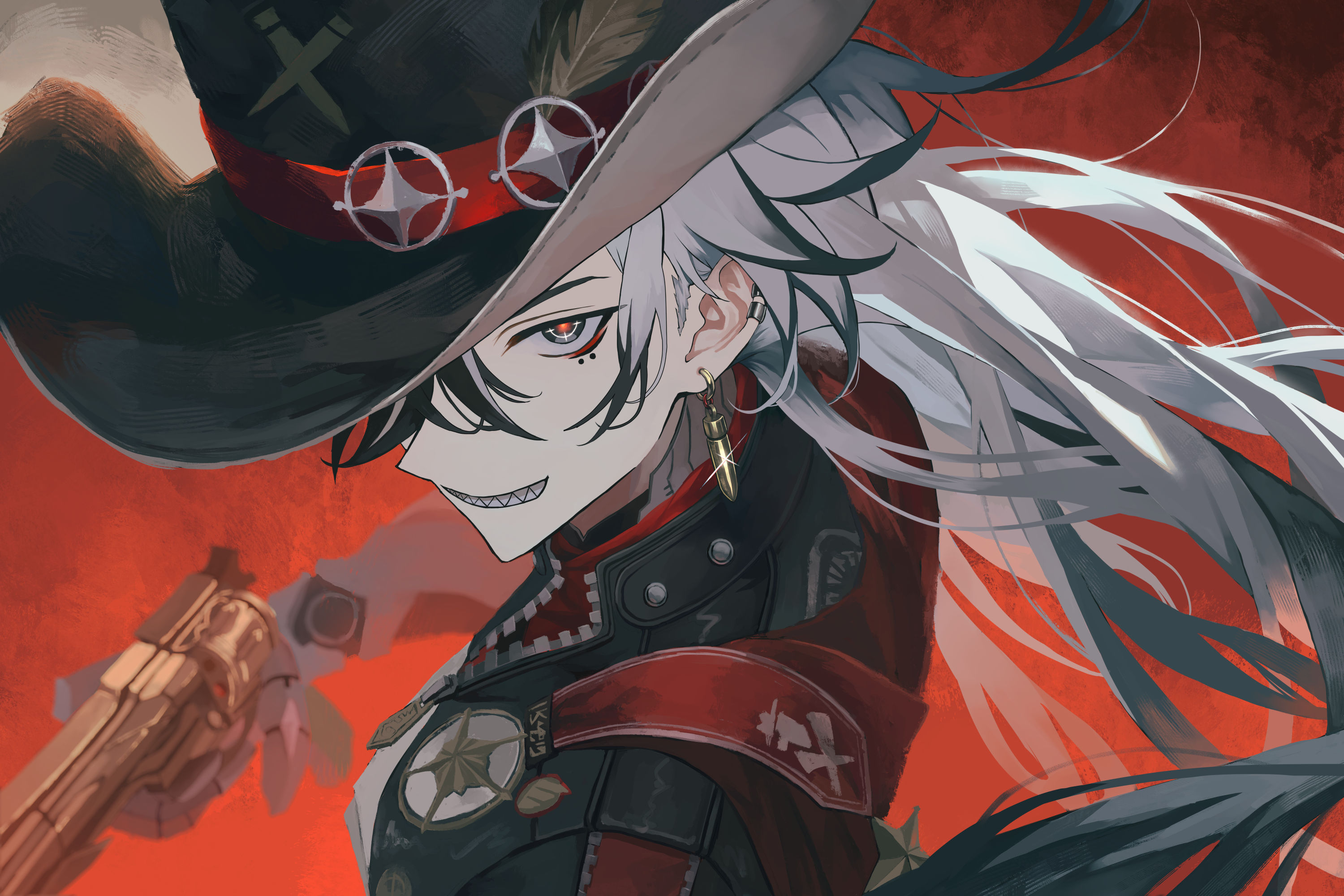 Safebooru - 1boy black hair black jacket boothill (honkai: star rail ...