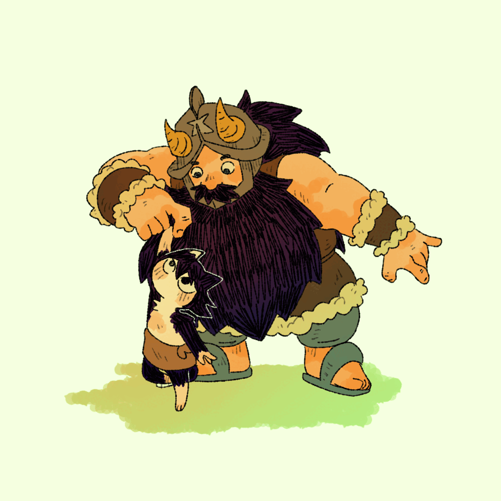 Safebooru - 1boy 1girl animated animated gif beard black hair blush ...