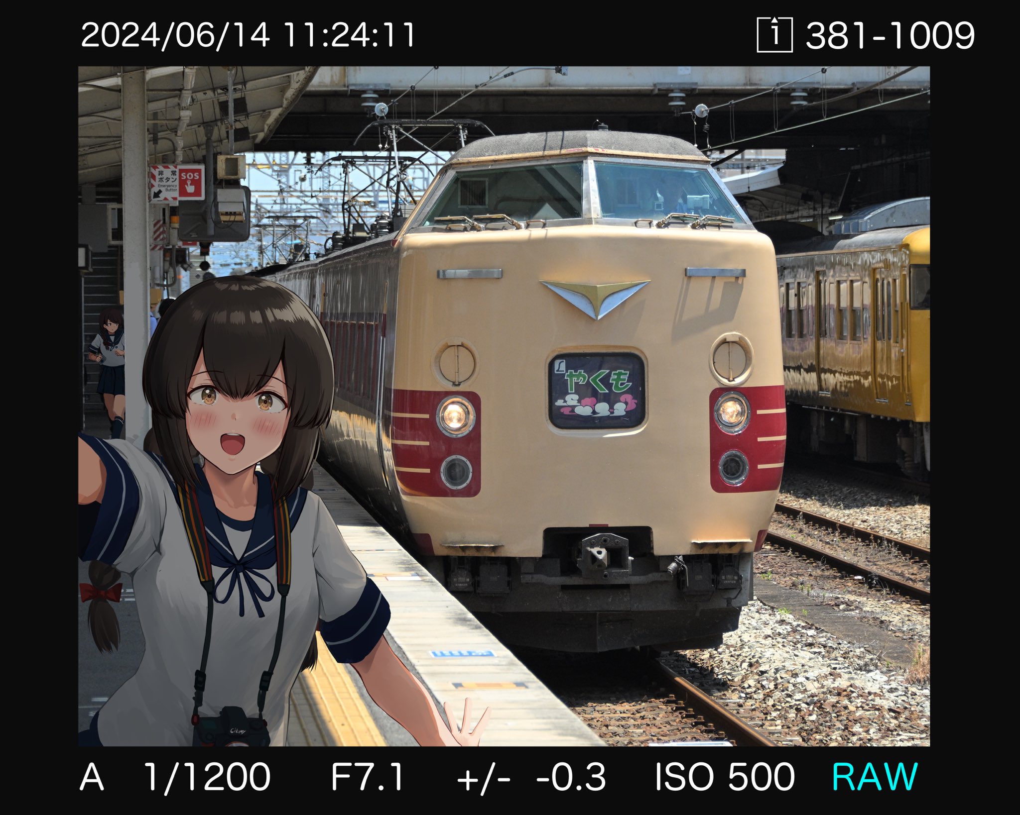 Safebooru - 2girls black hair blue sailor collar blush braid brown eyes camera dated highres ...