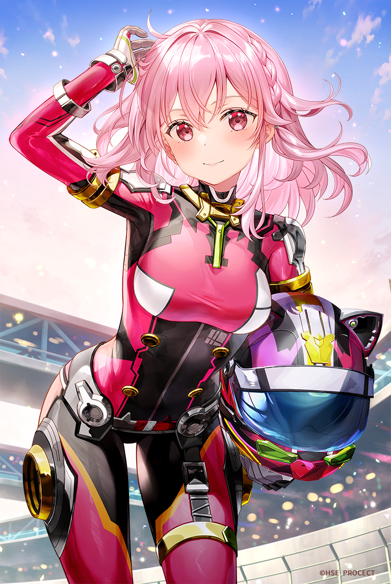 Safebooru - 1girl arm up black bodysuit blue sky bodysuit breasts ...