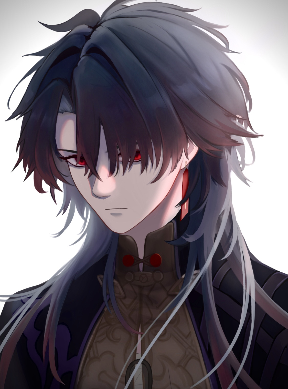 Safebooru - 1boy bandaged chest black hair black jacket blade (honkai ...