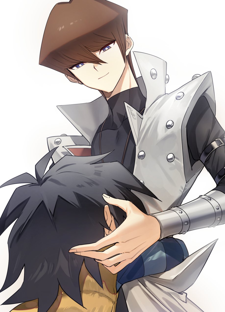 Safebooru - 2boys black hair black shirt blue eyes blue shirt brothers ...