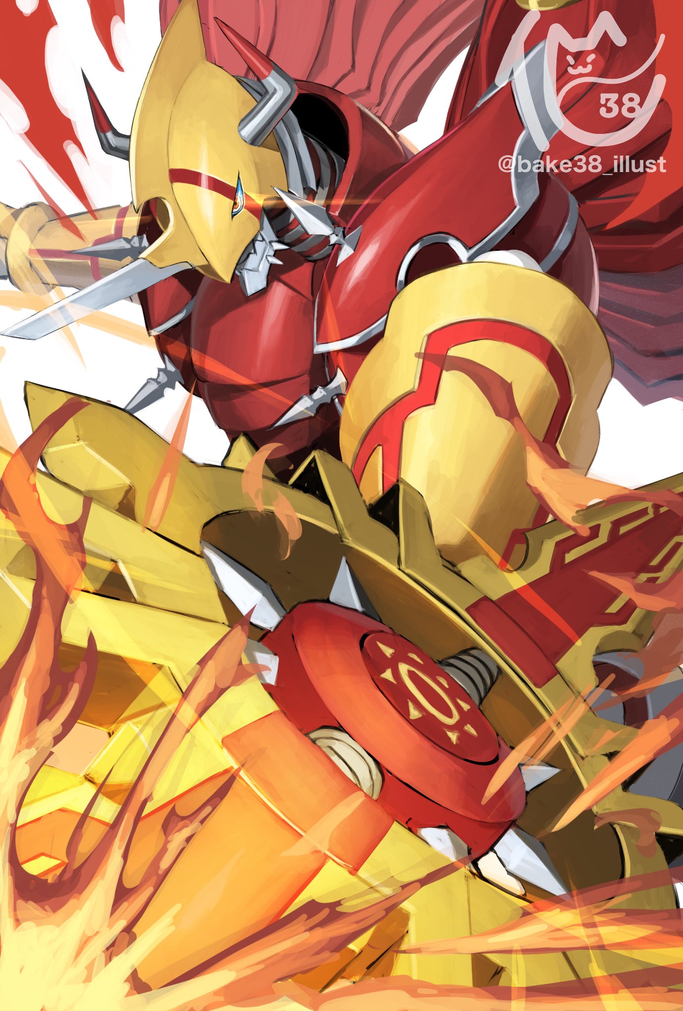 Safebooru - armor artist logo bakeneko38 digimon double-blade dragon ...