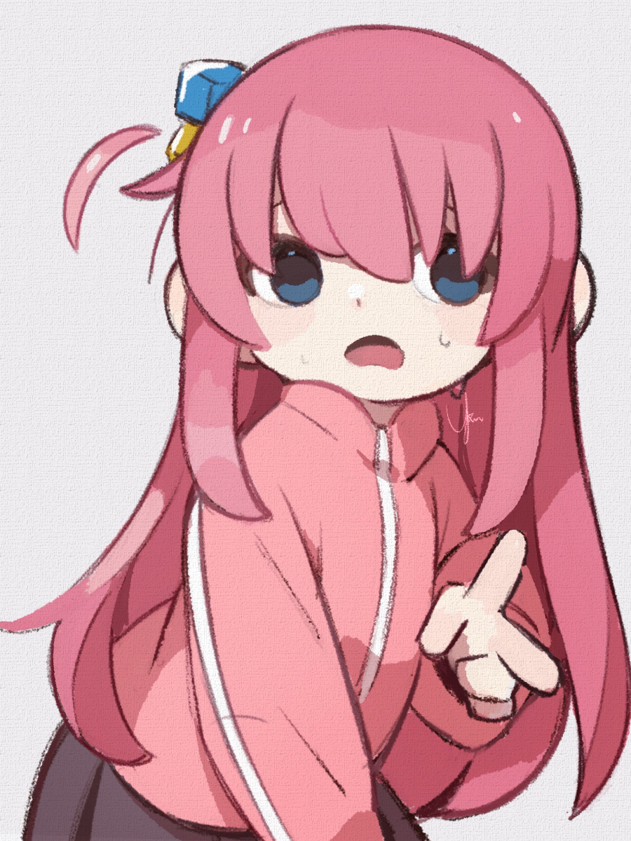 Safebooru - 1girl blue eyes bocchi the rock! chibi dot nose frown gotoh ...