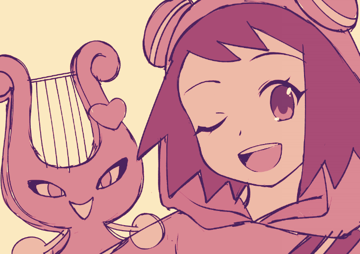 Safebooru - 2girls ;d brown theme commentary em being (mega man) heart ...