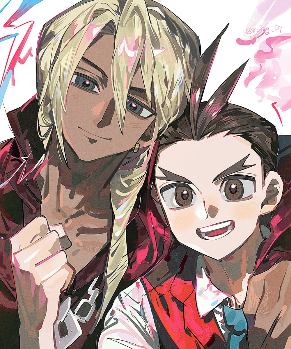Safebooru - 2boys ace attorney apollo justice apollo justice: ace ...