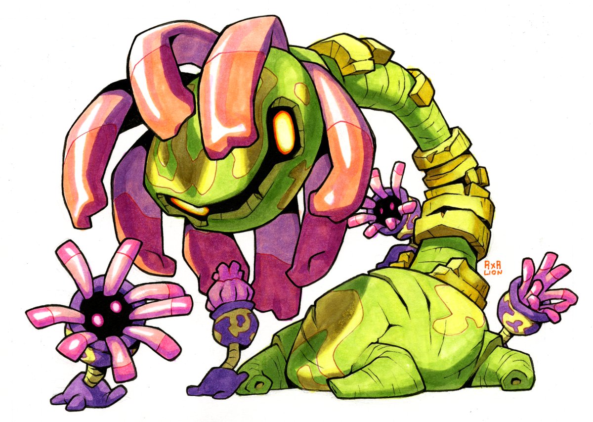 Safebooru - animal focus colored skin commentary cradily evolutionary ...