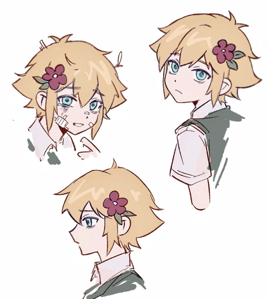 Safebooru - 1boy bandaid bandaid on cheek bandaid on face bandaid on nose basil (faraway) (omori ...