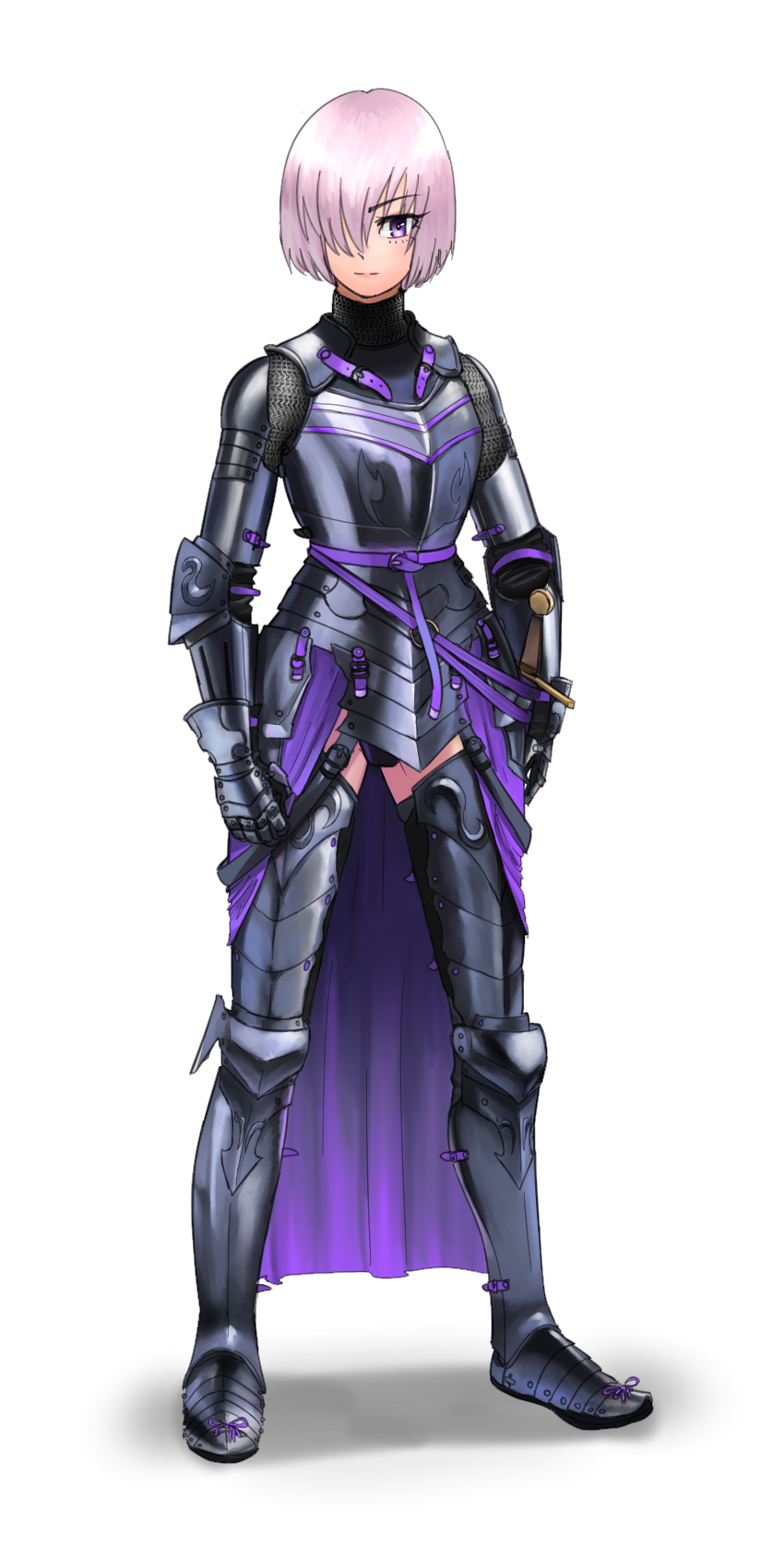 Safebooru - 1girl adapted costume armor armored boots arms at sides boots breastplate chainmail ...