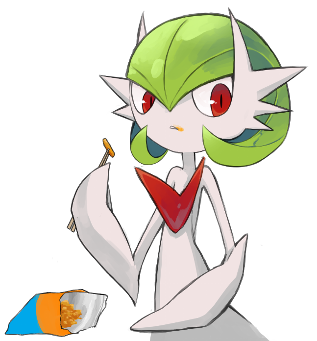 Safebooru - bag of chips bob cut cheetos chopsticks colored skin dmt ...