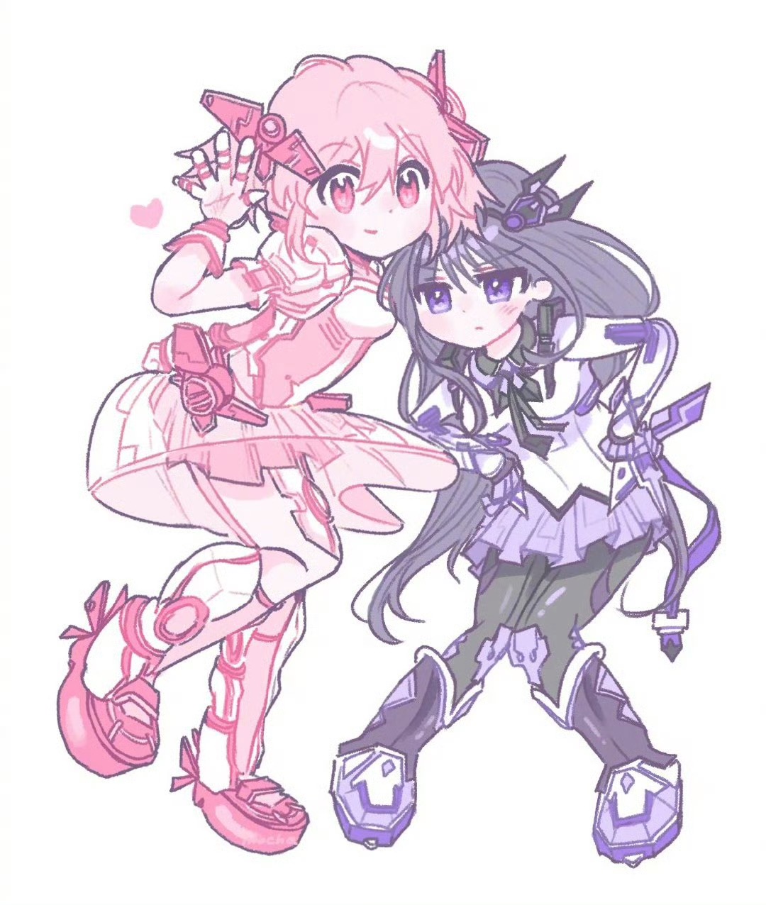 Safebooru - 2girls akemi homura akemi homura (magical girl) black hair blush breasts cyber ...