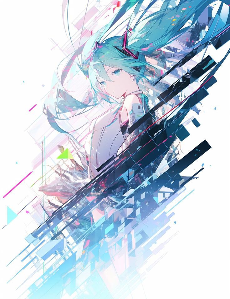 Safebooru - alternate hair color bad source blue eyes blue hair ...