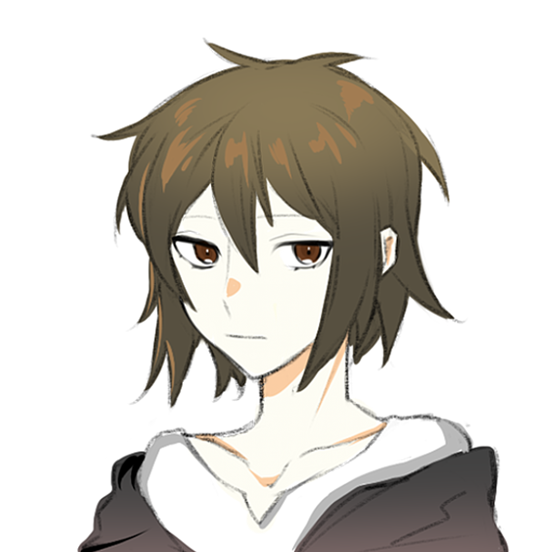 Safebooru - 1boy :| black jacket brown eyes brown hair chinese commentary closed mouth ...