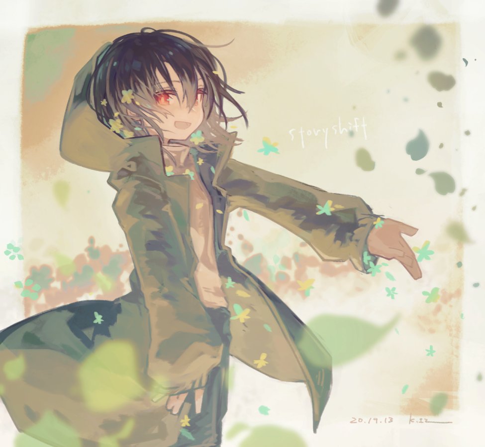 Safebooru - 1other \||/ alternate universe arm at side black pants ...