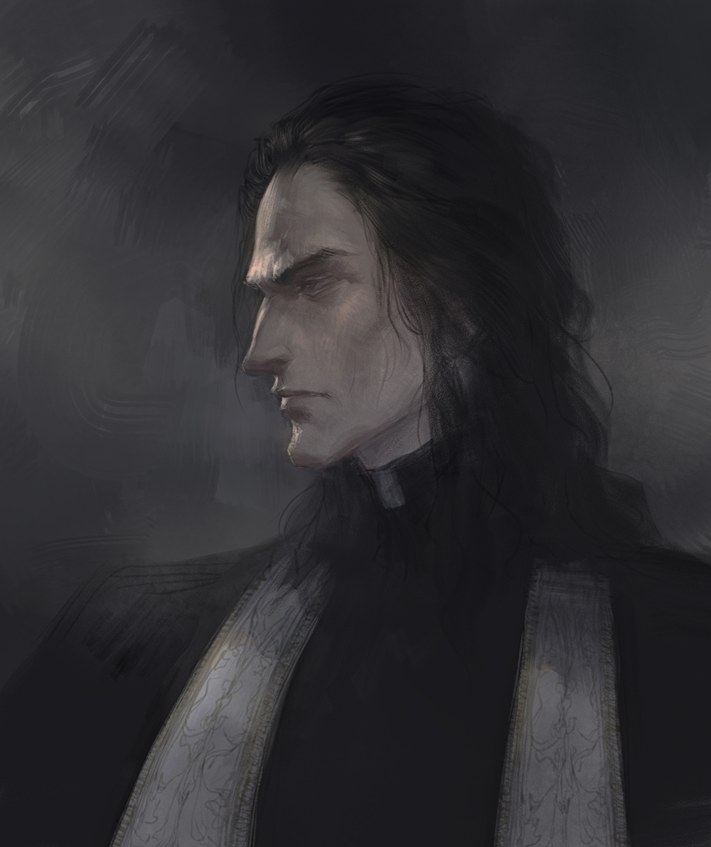 Safebooru - 1boy black background black jacket cheekbones closed mouth dungeons & dragons from ...