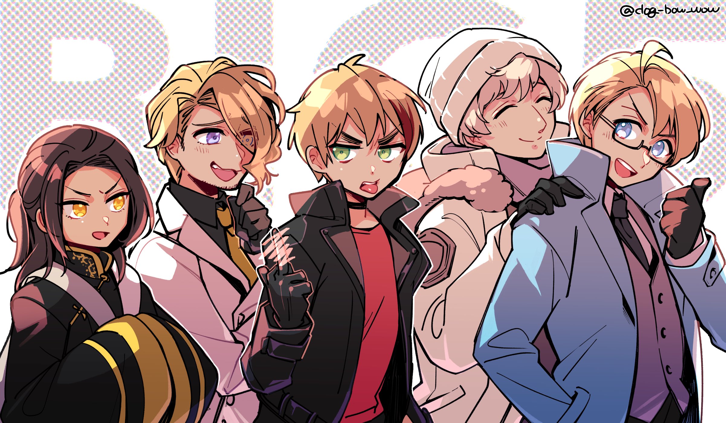 Safebooru - 5boys ahoge america (hetalia) axis powers hetalia beanie blonde hair blue eyes blush ...
