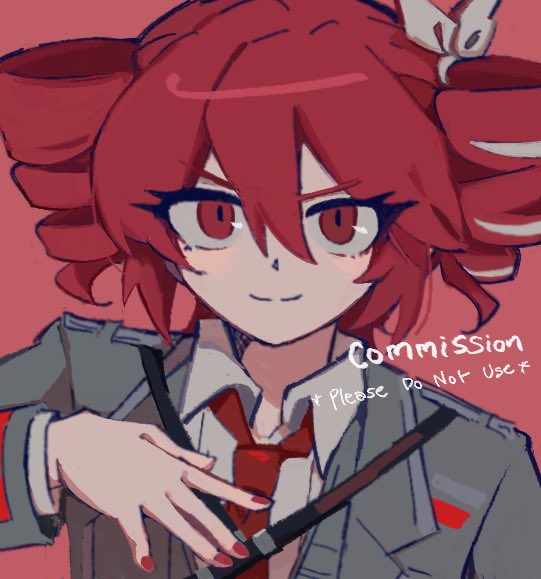 Safebooru - 1girl closed mouth collared shirt commentary commission ...