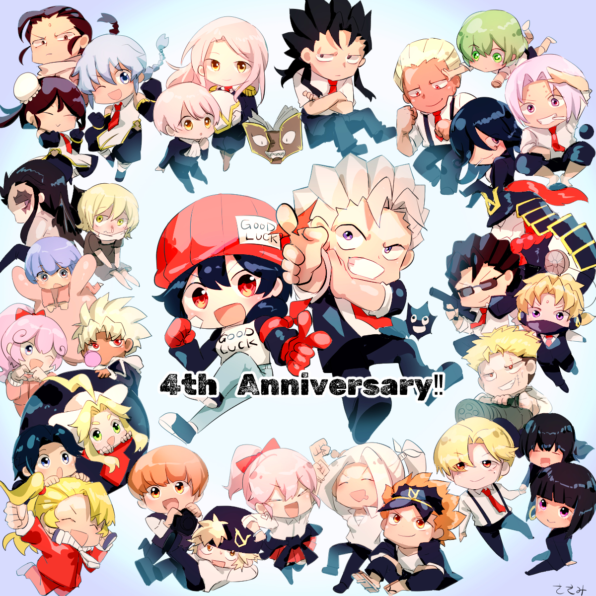 Safebooru - andy (undead unluck) anniversary beanie billy alfred black ...